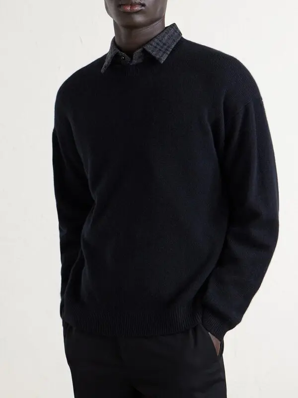 Auralee Cashmere Knit Sweater - Black