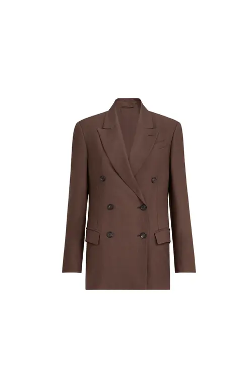 Brunello Cucinelli Fluid Twill Blazer - Cocoa