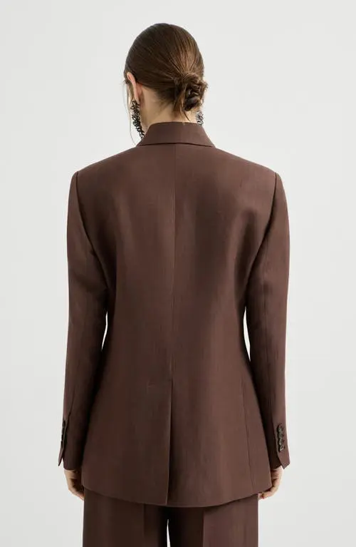 Brunello Cucinelli Fluid Twill Blazer - Cocoa
