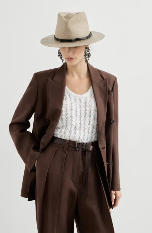 Brunello Cucinelli Fluid Twill Blazer - Cocoa