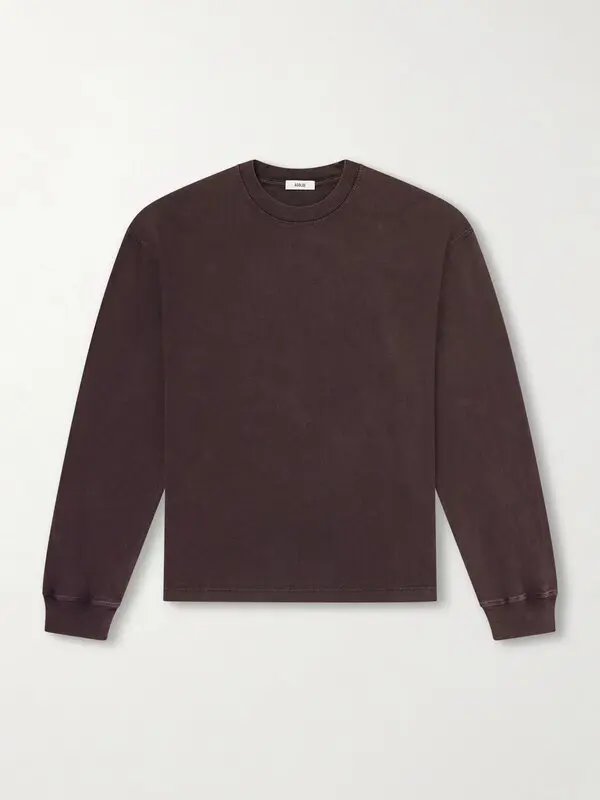 AGOLDE Asha Cotton-jersey T-shirt - Brown