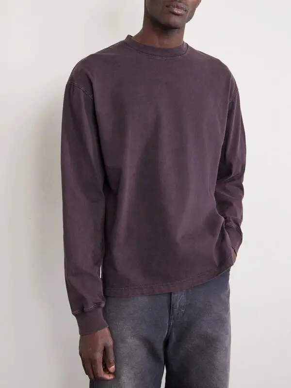 AGOLDE Asha Cotton-jersey T-shirt - Brown