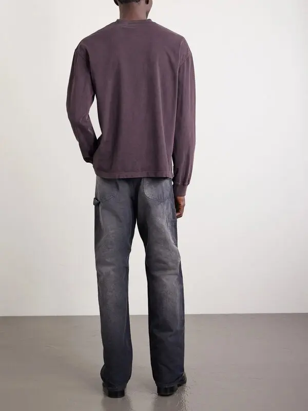 AGOLDE Asha Cotton-jersey T-shirt - Brown