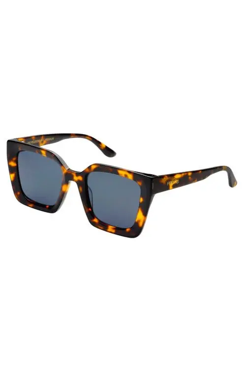 FREYRS EYEWEAR Square Frame Sunglasses - Tortoise/gray