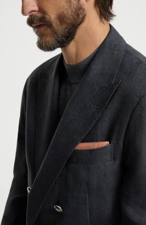 Brunello Cucinelli Pocket Square With Pattern - Salmon