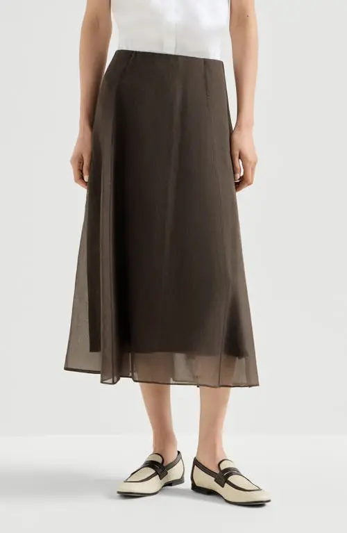 Brunello Cucinelli Circle Skirt - Cocoa