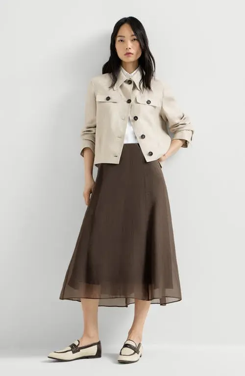 Brunello Cucinelli Circle Skirt - Cocoa