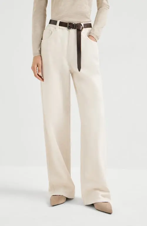 Brunello Cucinelli Wide Leg Trousers - Panama
