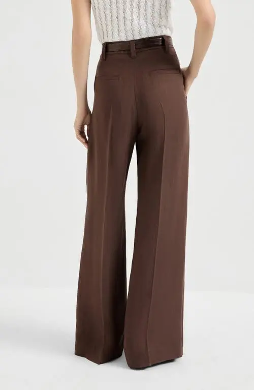 Brunello Cucinelli Sartorial Wide Trousers - Cocoa