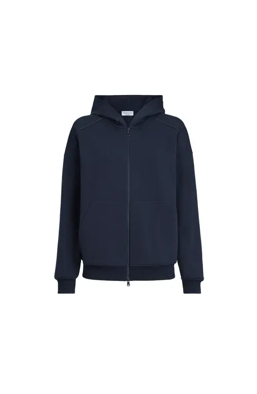 Brunello Cucinelli Lightweight French Terry Sweatshirt - Blue