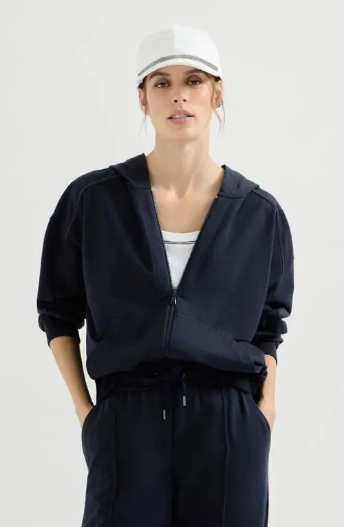 Brunello Cucinelli Lightweight French Terry Sweatshirt - Blue