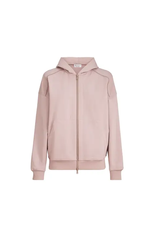 Brunello Cucinelli Lightweight French Terry Sweatshirt - Pink