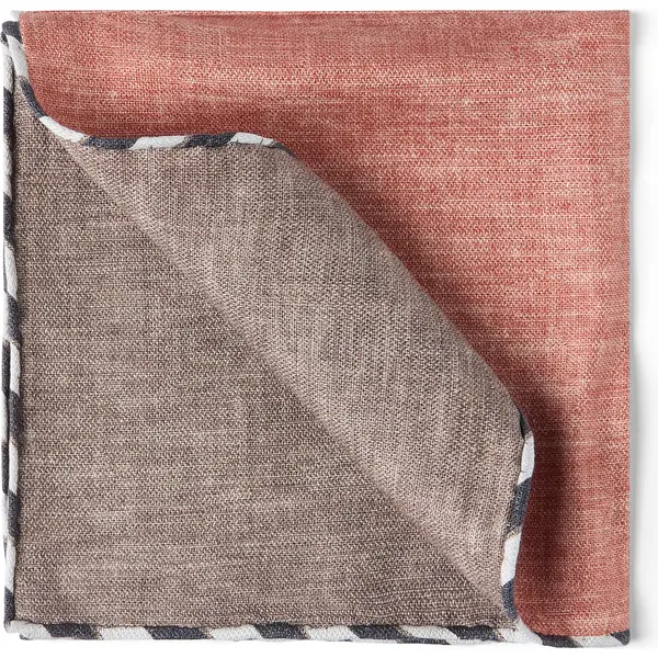 Brunello Cucinelli Silk Pocket Square - Apricot