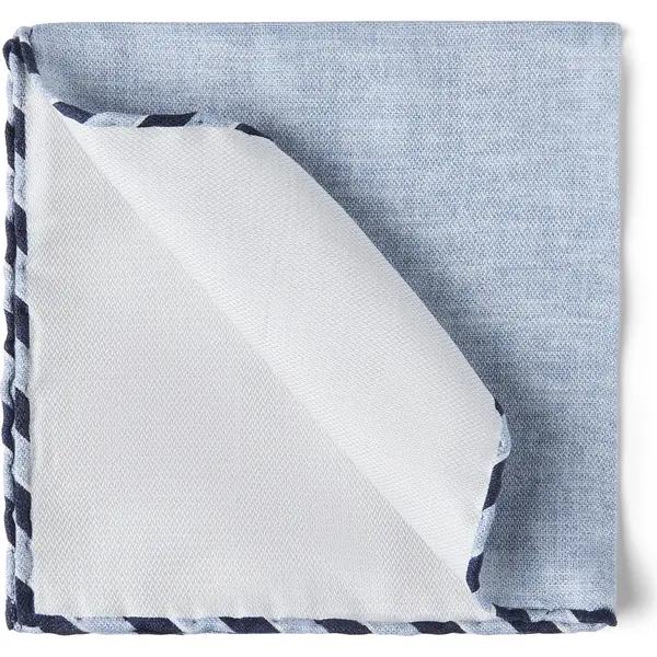 Brunello Cucinelli Silk Pocket Square - Azure