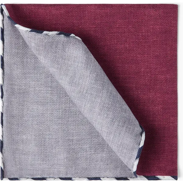 Brunello Cucinelli Silk Pocket Square - Cherry