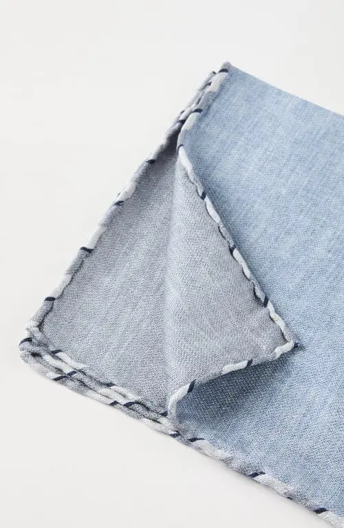 Brunello Cucinelli Silk Pocket Square - Slate