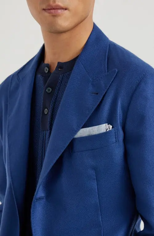 Brunello Cucinelli Silk Pocket Square - Slate