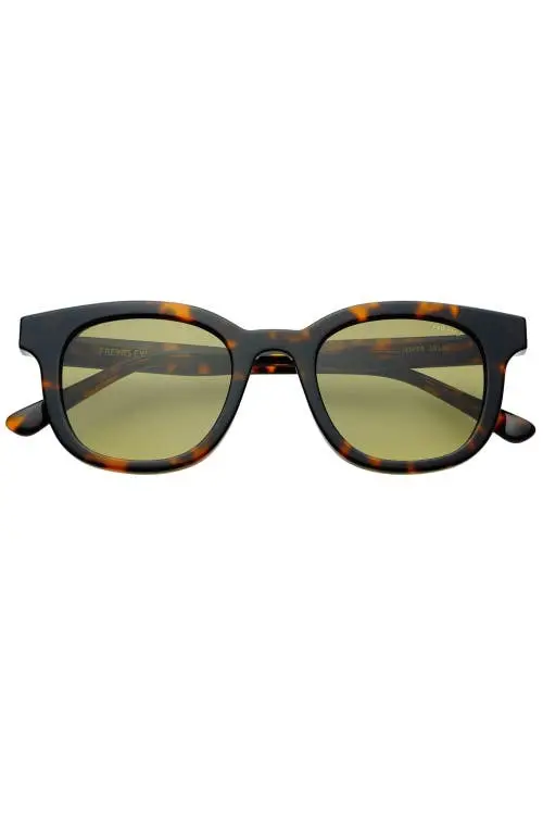 FREYRS EYEWEAR Jasper Round Sunglasses - Tortoise/green