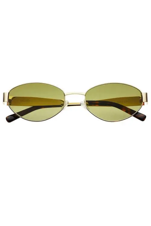 FREYRS EYEWEAR Soho Oval Sunglasses - Gold/green