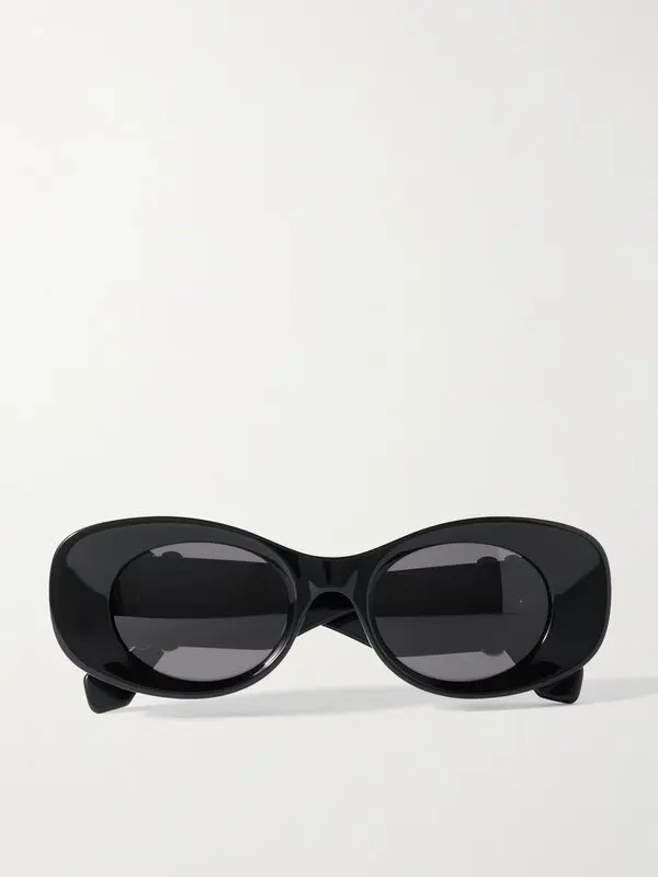 Loewe Anagram Oval Sunglasses - Black