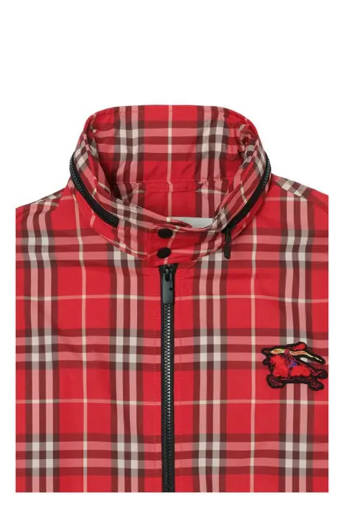 Burberry Ekd Check Jacket - Crayon Red