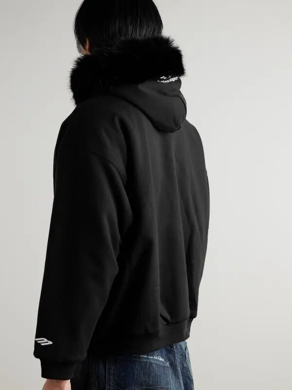Balenciaga Plush-lined Cotton-jersey Hoodie