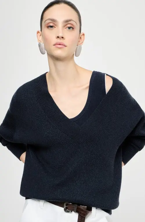 Brunello Cucinelli Cashmere Sparkling Sweater - Blue