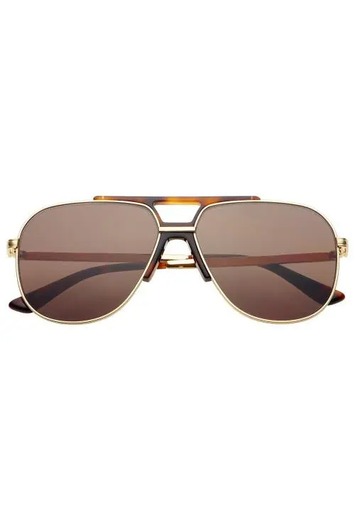 FREYRS EYEWEAR Logan Aviator Sunglasses - Dark Brown