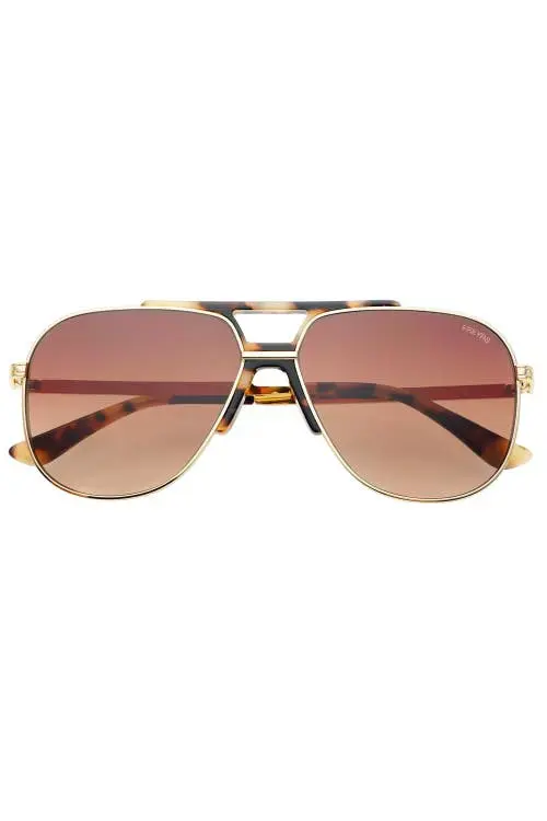 FREYRS EYEWEAR Logan Aviator Sunglasses - Gold/brown