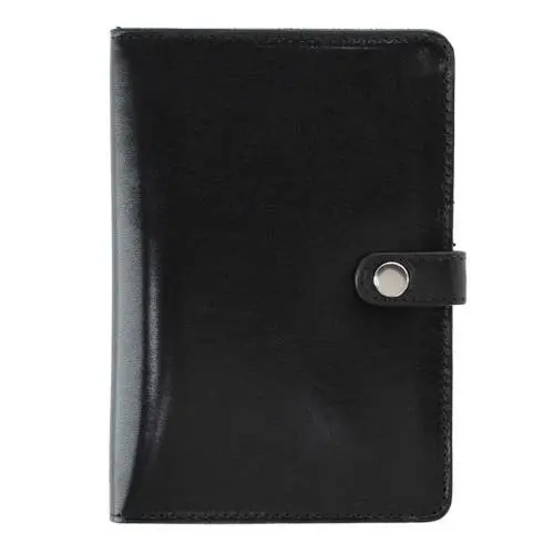 Trafalgar Zaiden Italian Cortina Leather Snap Closure Passport Wallet - Black