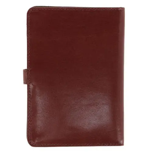 Trafalgar Zaiden Italian Cortina Leather Snap Closure Passport Wallet - Honey Maple