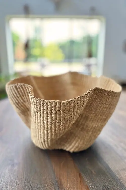 MBARE Handwoven Wave Basket - Natural