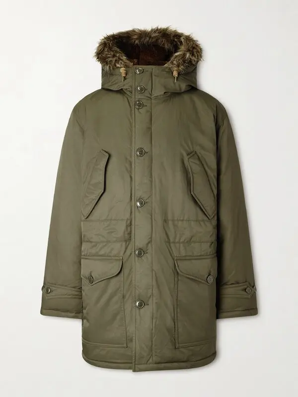 Ralph Lauren Plush-trimmed Padded Shell Hooded Parka