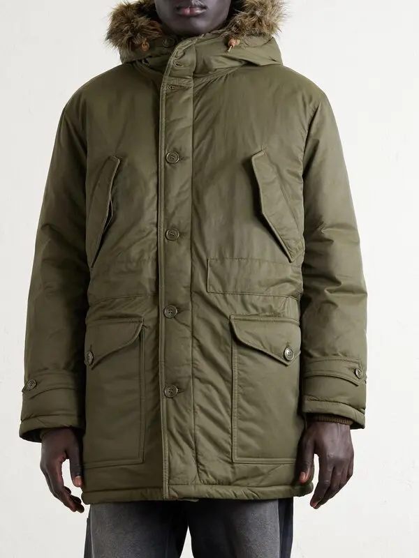 Ralph Lauren Plush-trimmed Padded Shell Hooded Parka