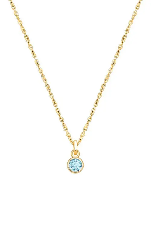 TINY BLESSINGS 14k Gold Birthstone Necklace - March