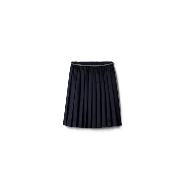 Miu Miu Velour Midi Skirt - Navy