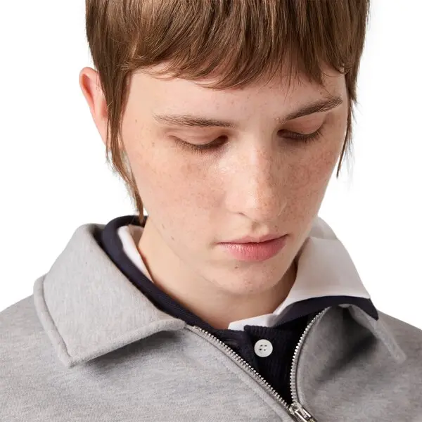 Miu Miu Zippered Cotton Fleece Jacket