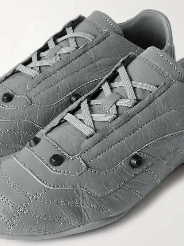 Balenciaga City Studded Leather Sneakers