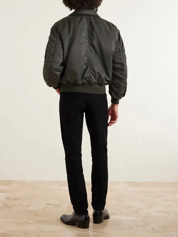 TOM FORD Padded Satin Bomber Jacket - Green