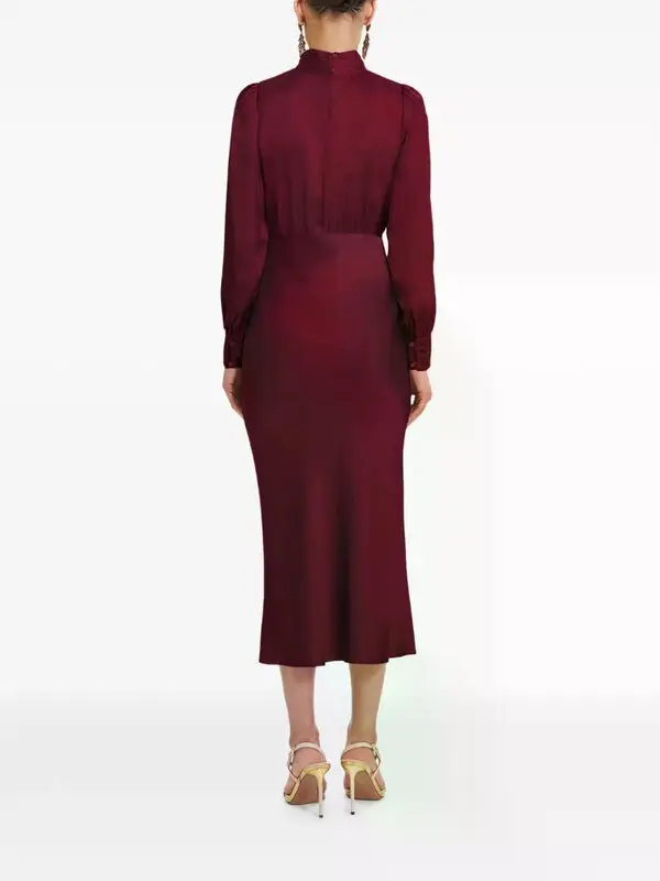 FRAMBOISE Jacob Long-sleeve Midi Dress - Red