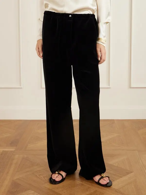COLLEEN ALLEN Cotton-velvet Relaxed Fit Pants