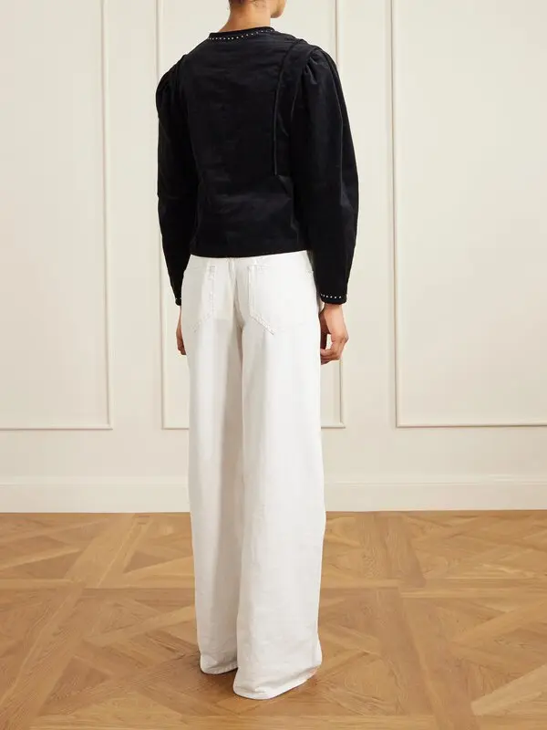 Isabel Marant Pietra Studded Cotton-velvet Jacket