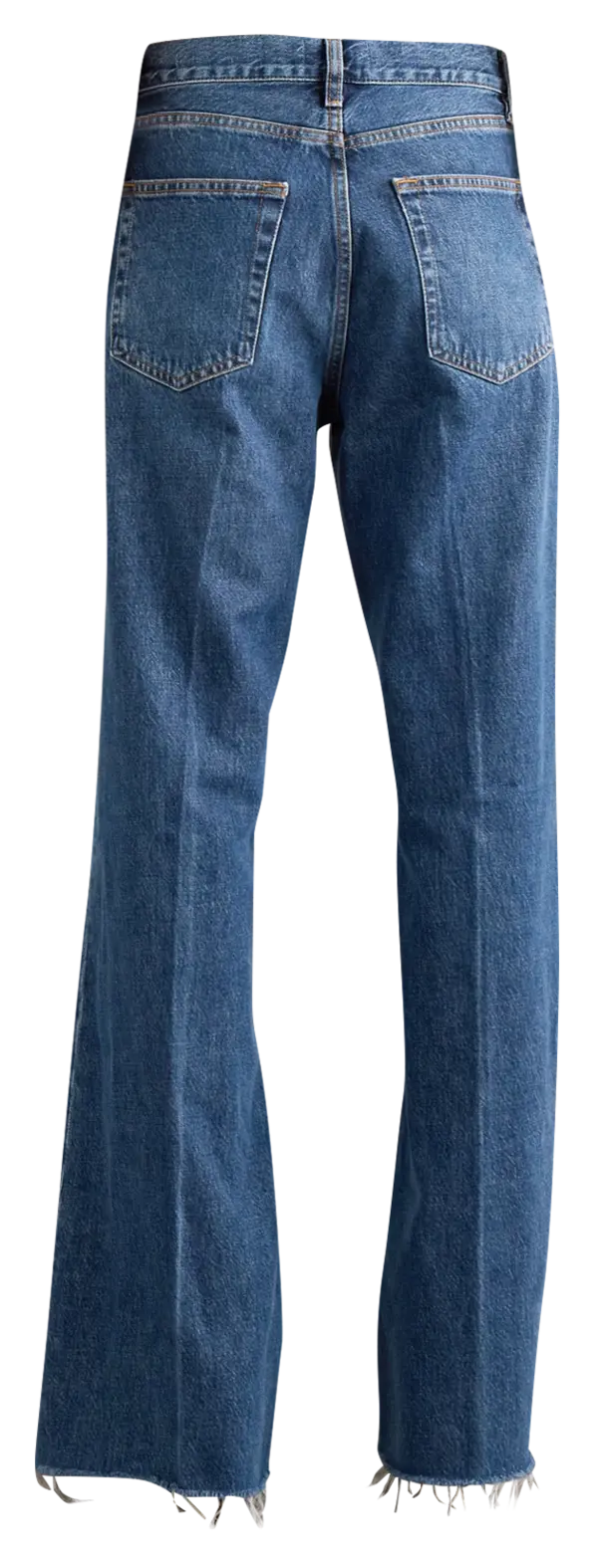 FRAME The Lax Distressed Flared Jeans - Blue