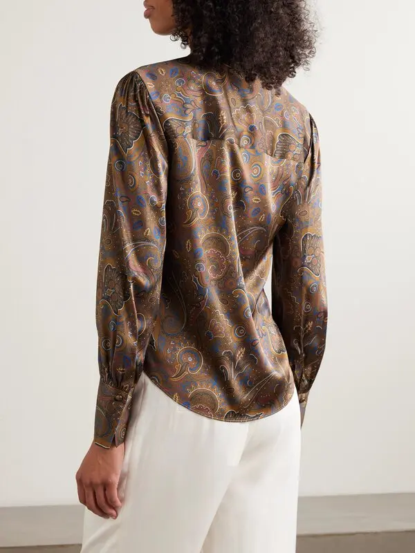 Veronica Beard Francine Paisley-print Silk-blend Blouse