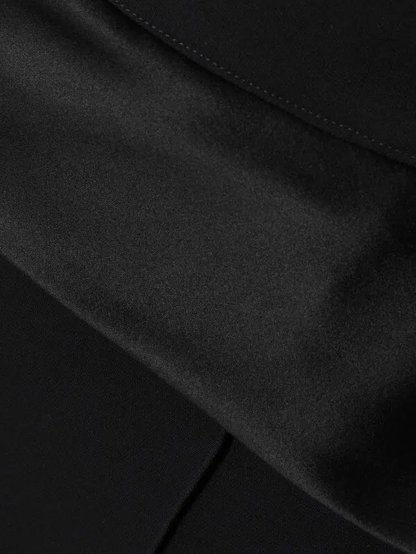 Maticevski Relate Stretch-silk Satin-trimmed Crepe Straight-leg Pants