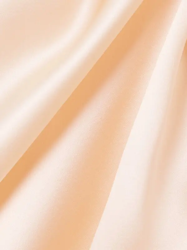Magda Butrym Scalloped Lace-trimmed Silk-satin Skirt - Orange
