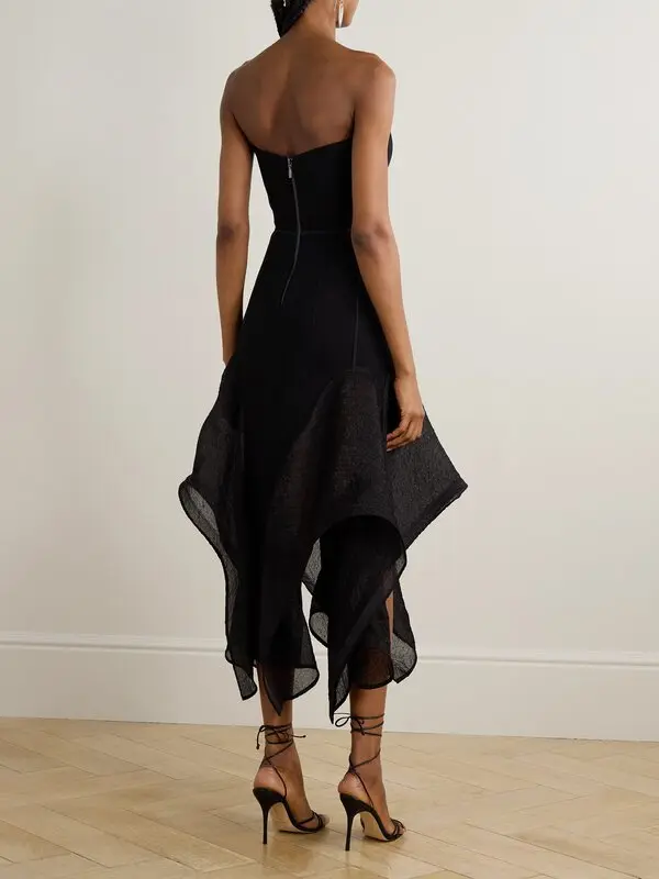 Maticevski Sybil Strapless Asymmetric Dress