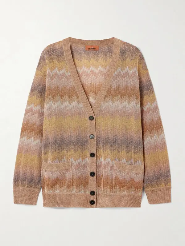 Missoni Metallic Crochet-knit Cardigan