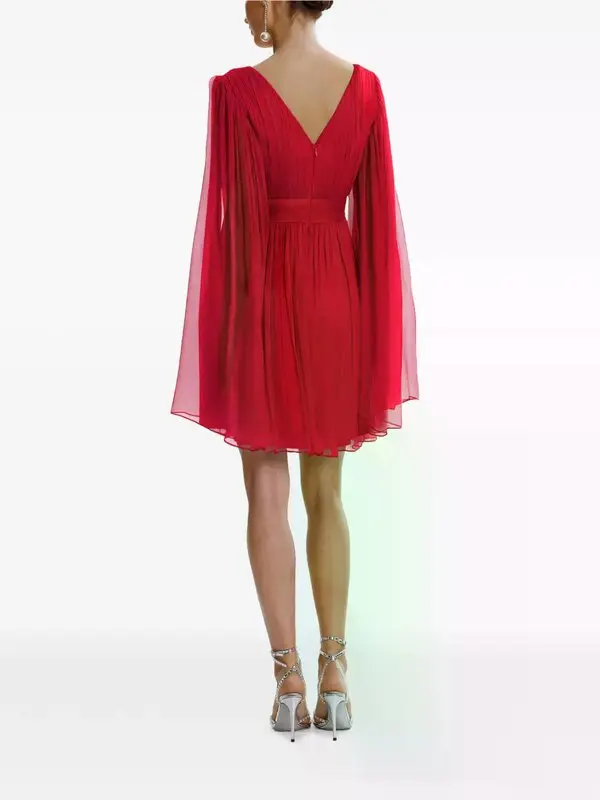 FRAMBOISE Palmer V-neck Mini Dress - Red