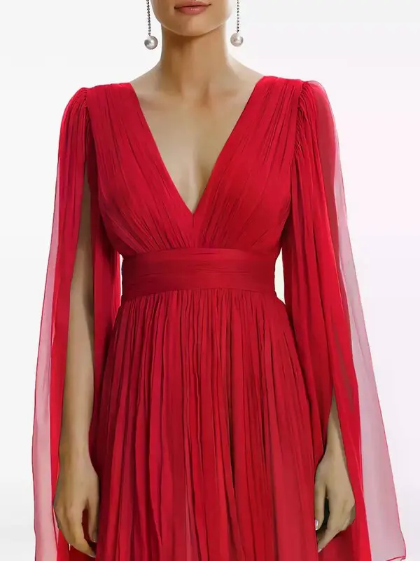 FRAMBOISE Palmer V-neck Mini Dress - Red